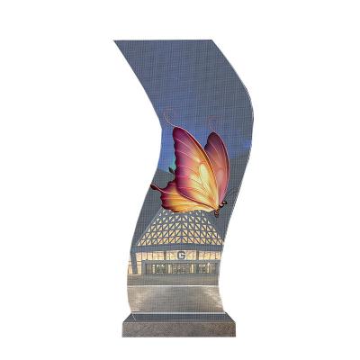 Cina Edificio facciata pubblicità alta luminosità esterna trasparente schermo LED con telaio in lega di alluminio in vendita