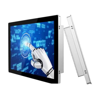 China 15.6 Inch Narrow Bezel External Industrial Embedded Computers Grade Touch Panel Monitor With VGA HDMI DVI USB for Touch for sale