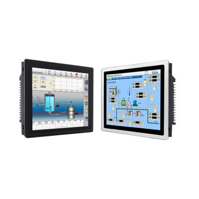 China 17 inch Industriële Touchscreen Displays Alles-in-één Flat Panel Fanless Capacitieve Weerstand Touch Computer Ingebouwde Service Apparatuur Te koop