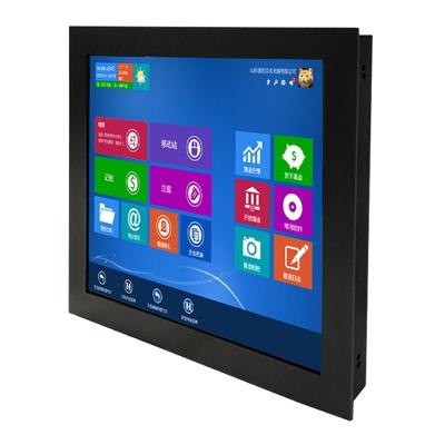 China Metal Case Industrial Computer Monitor  IP65 Waterproof 15 Inch Open Frame Touch Screen with USB RS232 for sale