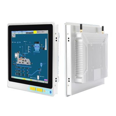 China Industrial Pc 12.1 Inch IP65 Waterproof Hmi Linux Wins OS Touch Screen Embedded Snap-in Display for sale