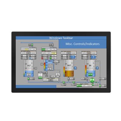China ZXTLCD 15.6 Inch Exceptional Smart Touch Industrial Control Panel Embedded  Programmable Tft Display Low Cost HMI Panel for PLC for sale