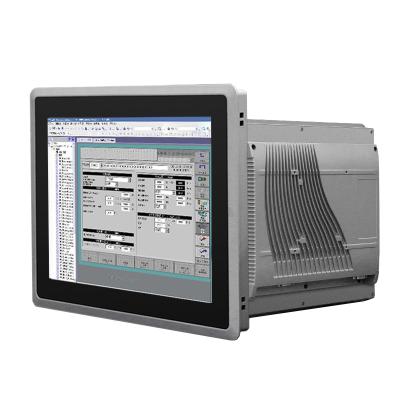 China 12.1 Inch 1024*768 HMI/PLC/Robot IP65 Flat Panel MountMonitor 500nits Embedded Industrial Capacitive/ResistiveTouch Screen Monitor for sale