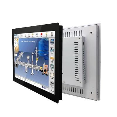 China 24 inch Embedded Industrial Computer IP65 Waterproof 1000 Nits High Brightness Wall Mount Capacitive Touchscreen LCD Monitor for Kiosk for sale