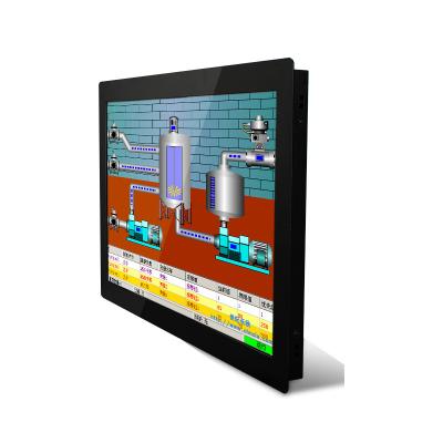 China 24 inch Embedded Industrial Computer IP65 Waterproof 1000 Nits High Brightness Wall Mount Capacitive Touchscreen LCD Monitor for Kiosk for sale