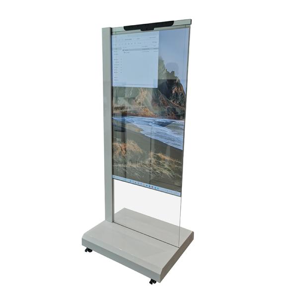 Quality 55 inch AI Digital OLED Transparent Display Kiosk for sale