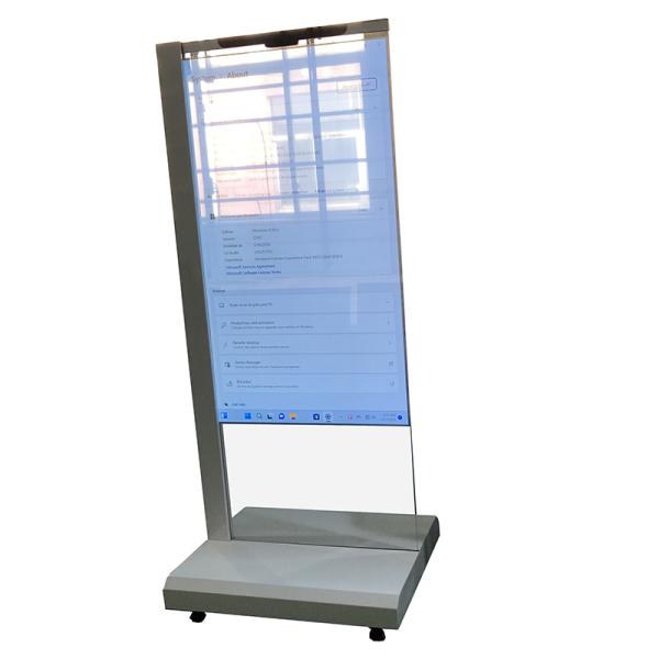 Quality 55 inch AI Digital OLED Transparent Display Kiosk for sale