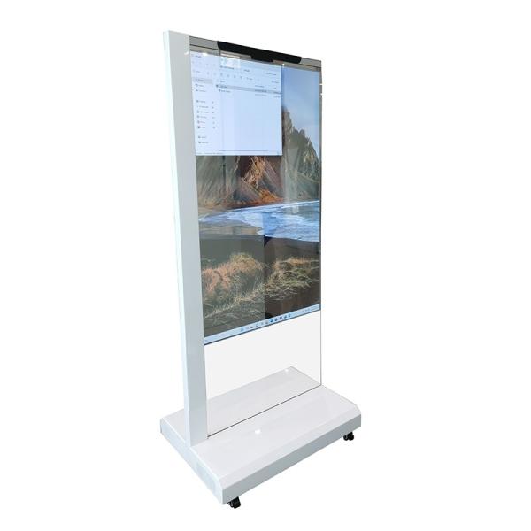 Quality 55 inch AI Digital OLED Transparent Display Kiosk for sale