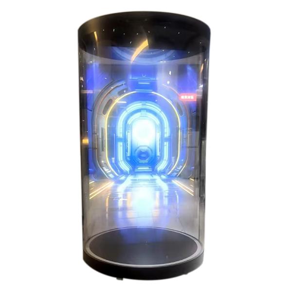 Quality 75 inch Holotube 3D Transparent LCD Display Circular Hologram Display for sale