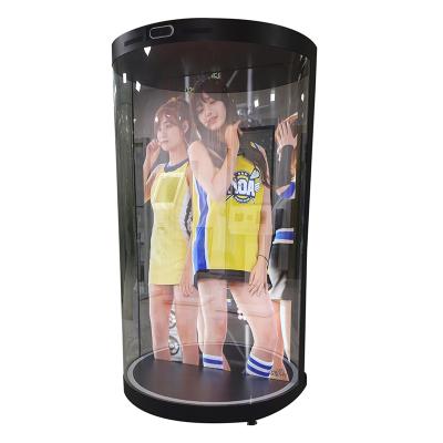 China 75 polegadas Holotúbulo 3D Transparente LCD Display Circular Holograma Display à venda