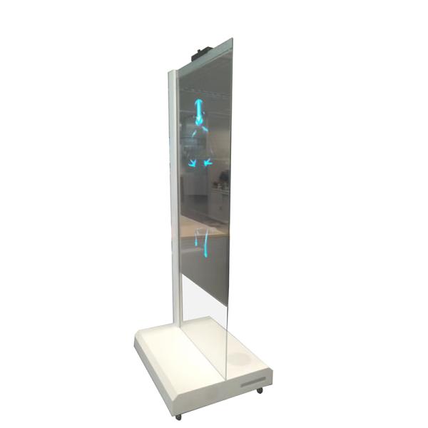 Quality White 1080X1920 Resolution 55 inch Floor Standing Transparent OLED 3D digital human chatbot for sale
