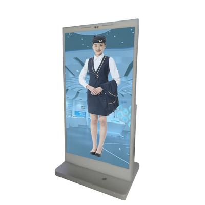 China 75 inch Ai Real-Time Interactionai Multimodal Interaction Q&A Engagement Chatbot Robot Kiosk Ai Digital Human for sale
