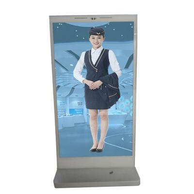 China 75 inch Ai Real-Time Interactionai Multimodal Interaction Q&A Engagement Chatbot Robot Kiosk Ai Digital Human for sale