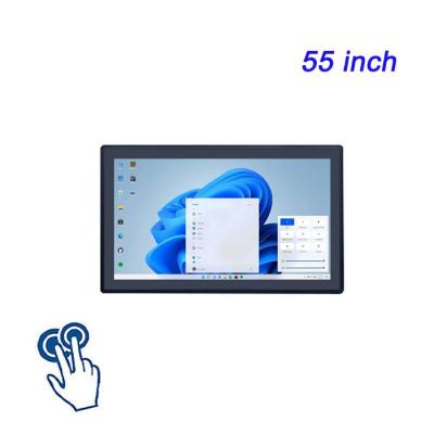 China 55 Inch Intelligent Display with High and Low Temperature Resistance High Brightness Wall-Mounted Embedded Industrial Display for sale