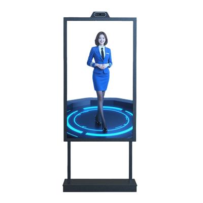 China 55-inch Vertical Stand-alone Transparent OLED Display for Retail Store Elevator Wayfinding Indoor for sale
