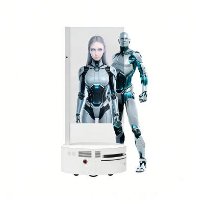 China 55 Inch OLED Mobile AI Digital Human IG Transparent OLED Displays Interactive Display For Museum And Hotel for sale