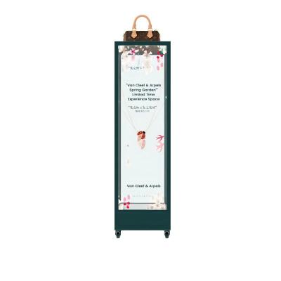 China 48-inch OLED Transparent OLED Vertical Cultural and museum Transparent OLED Showcase Cabinet Monitor for sale