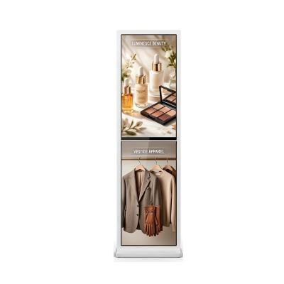 China 55 Inch Vertical 2×1 Transparent OLED Splicing Video Wall for Product Launch Events for sale