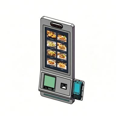 China 18.5 Inch All-in-One Android/Windows Touch POS System Kiosk Self-Service Ordering Machine with Printer NFC 1/2D Scanner-OEM for sale
