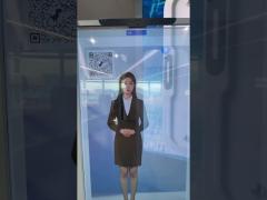 55 inch ai digital oled transparent display kiosk