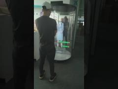75 inch 3d circular holotube ai digital human transparent hologram display