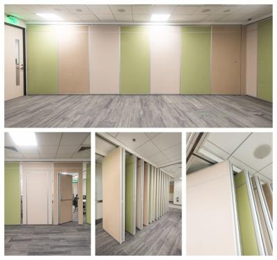 China Office Movable Partition Wall Melamin Finish Top Hung Rubber Seals for sale