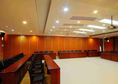 China Veneer Finish Sliding Wall Panels Acoustic Strong Structure Easy To Clean for sale