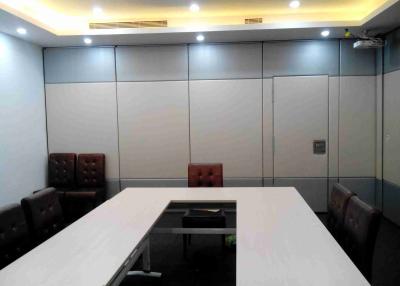 China Mordern Office Sliding Partition Wall , Sliding Wall Dividers Robust Aluminium Frame for sale