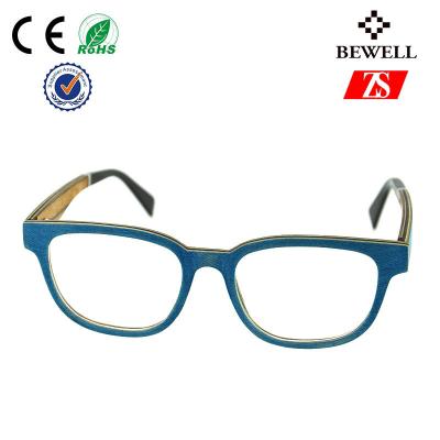 China Slimline And Urtal Thin Blue Sandalwood Wood Frame Sunglasses For Girl for sale