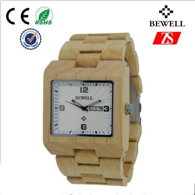 Cina Orologio del legno di grande tempo del fronte, orologio di legno naturale di 100% per le donne e ragazza in vendita