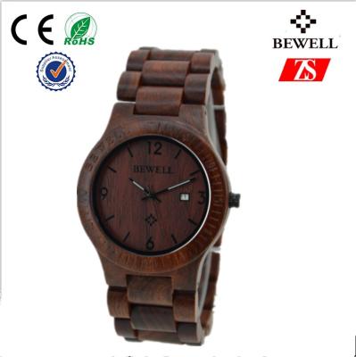 China Super Thin Wood Japan Movt Quartz Watch For Man 36 Months Battery Life for sale