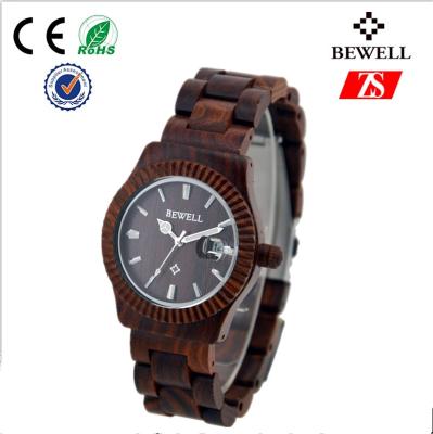 China Custom Eco - friendly Quartz Wood Watch , Ladies Wooden Watches for sale