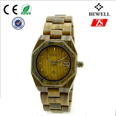 China Fashionable Maple / Red / Black Wood Quartz Watch For Male And Female for sale