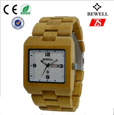 China Luxury Solid Zebra / Bamboo / Maple Wood Watch Quartz Movement for sale