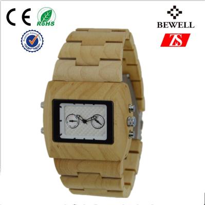 China Business And Casual Men Dress Quartz Wood Watch Square Face for sale