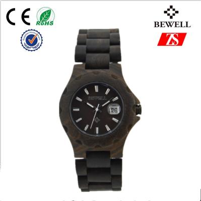 Cina Orologio di legno del fermaglio dell'acciaio inossidabile per il regalo promozionale in vendita