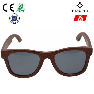 China FDA Handmade Unisex Wood Frame Sunglasses / Wooden Eyewear for sale
