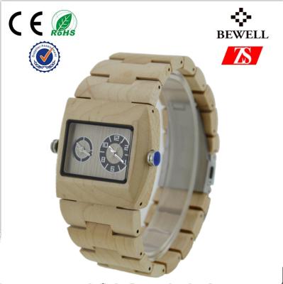 Cina Orologio del legno di legno di Digital degli orologi, dell'acero e della zebra degli uomini del fermaglio della fionda in vendita