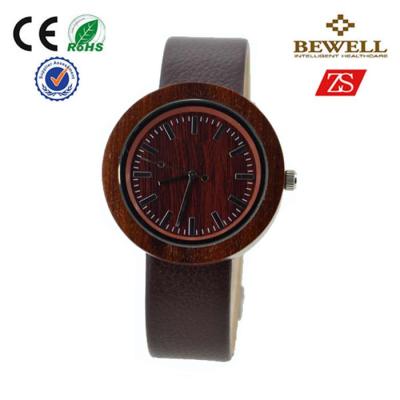Cina Orologi di legno degli uomini di modo unici con la cinghia di cuoio genuina in vendita