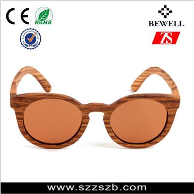 China Cat eye Style Wood Frame Sunglasses With Polarized TAC Lens Laser Logo for sale