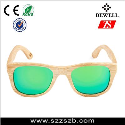 China Green And Blue Polarized TAC lens Wooden Sunglasses Custom Your Own Brand for sale