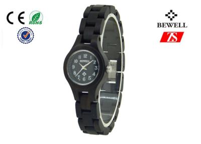 Cina Il nero dell'orologio di legno resistente dell'acqua di vita quotidiana/dell'orologio donne di legno in vendita