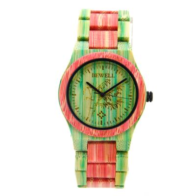 Cina Orologi arancio verdi del bambù per gli uomini e le donne, movimento giapponese del quarzo in vendita