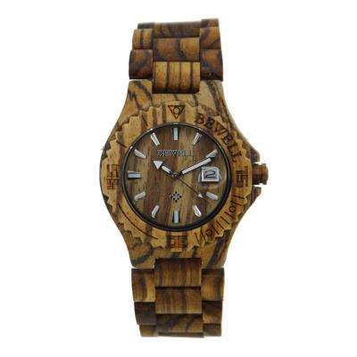 Cina Orologio di legno di legno unisex, catenaccio della zebra del magnete dell'orologio degli uomini di legno in vendita