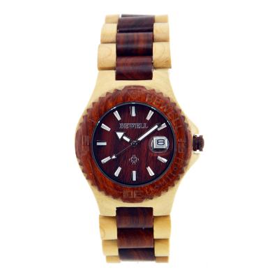 Cina Orologio del legno di Bewell dei sandali rossi e dell'acero/orologi di signore di legno in vendita