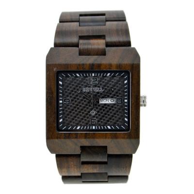 Cina Orologio del legno su ordinazione per gli uomini, colore di legno naturale del movimento giapponese del quarzo in vendita