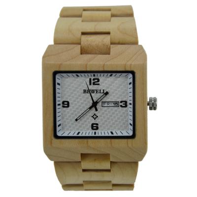 Cina Orologio del legno dell'acero su ordinazione con la cassa quadrata per la decorazione, ricordo in vendita