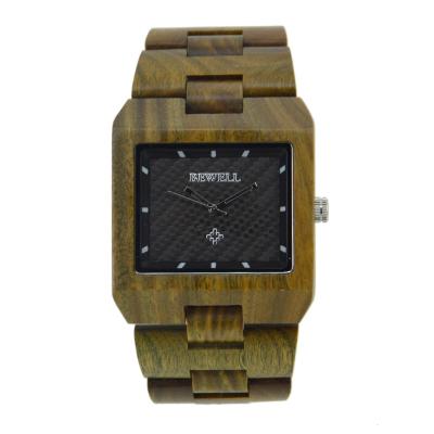 Cina Movimento giapponese del quarzo del sandalo degli orologi di legno verdi degli uomini in vendita