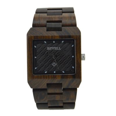 Cina Orologio nero della banda dei sandali degli orologi di legno quadrati degli uomini del caso in vendita