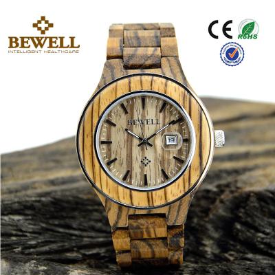 Cina Orologio di legno della mano della zebra dell'UOMO, fermaglio di legno digitale della farfalla dell'orologio del quarzo in vendita